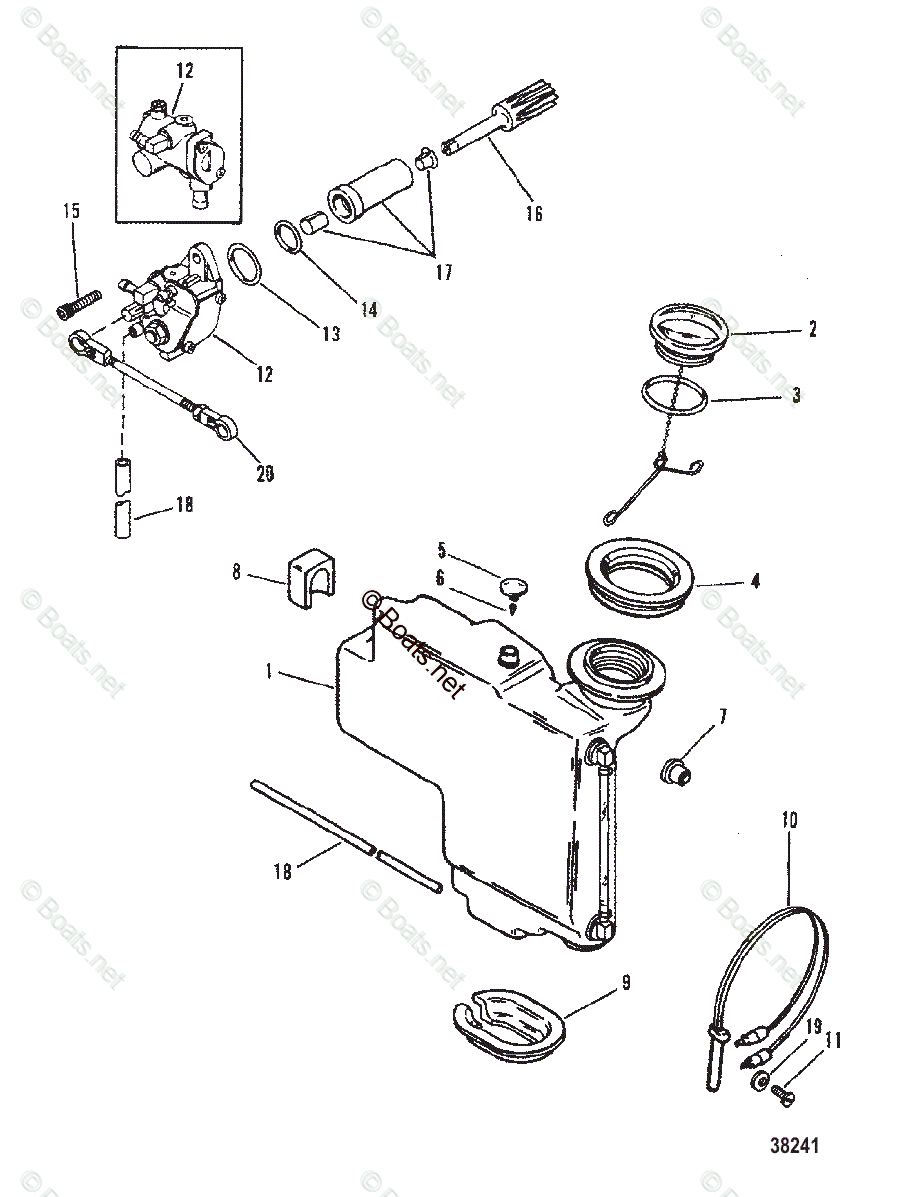 Mercury Outboard 60HP OEM Parts Diagram for Oil Injection Components ...
