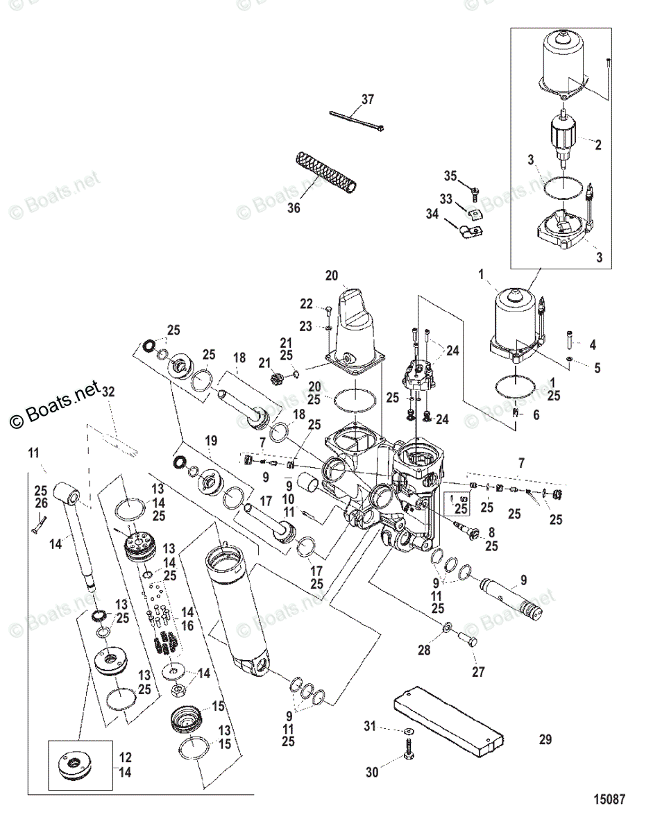 Mercury Rigging Parts & Accessories Trim - Tilt - Lift Systems and ...