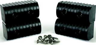 CALIBER BUNK WRAP END CAP KIT 2X6 4/PACK W/ HARDWARE BLACK - 23053-BK ...