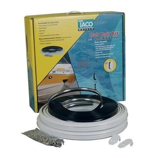 TACO-AFTERM RUB RAIL KIT WITH INSERT 50' BLACKK - V119795BBK50 | Boats.net