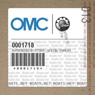 OMC OEM SUPERSEDED BY 0770875 - QCII CBL-13'#08181 - 0001718 | Boats.net