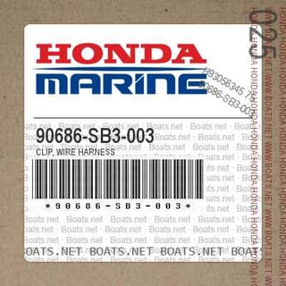 HONDA OEM CLIP, WIRE HARNESS - 90686-SB3-003 | Boats.net
