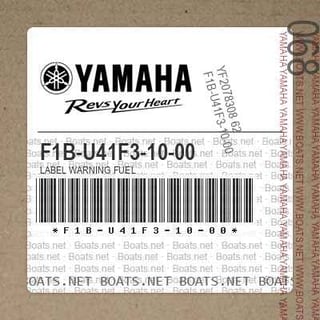 YAMAHA OEM LABEL WARNING FUEL - F1B-U41F3-10-00 | Boats.net