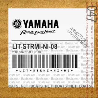 YAMAHA OEM 2008 STAR CALENDAR - LIT-STRMI-NI-08 | Boats.net