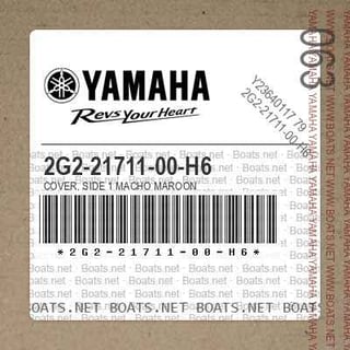 YAMAHA OEM COVER, SIDE 1 MACHO MAROON - 2G2-21711-00-H6 | Boats.net