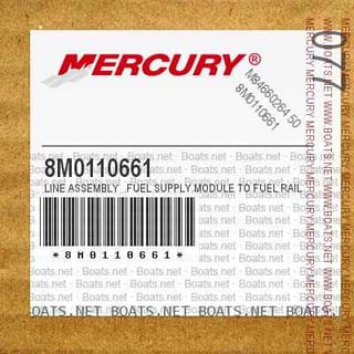 MERCURY OEM LINE ASSEMBLY FUEL SUPPLY MODULE TO FUEL RAIL - 8M0110661 ...