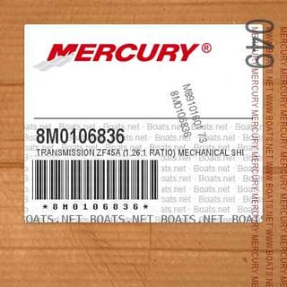 MERCURY OEM TRANSMISSION ZF45A (1.26:1 RATIO) MECHANICAL SHIFT ...