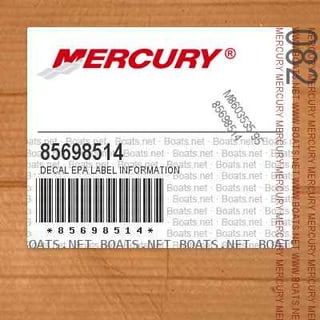 MERCURY OEM DECAL EPA LABEL INFORMATION - 85698514 | Boats.net