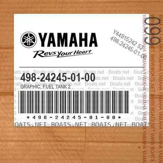 YAMAHA OEM GRAPHIC, FUEL TANK 2 - 498-24245-01-00 | Boats.net