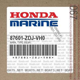 HONDA OEM MARK, TYPE (SE3R) - 87601-ZDJ-VH0 | Boats.net