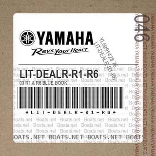 YAMAHA OEM 03 R1 & R6 BLUE BOOK - LIT-DEALR-R1-R6 | Boats.net
