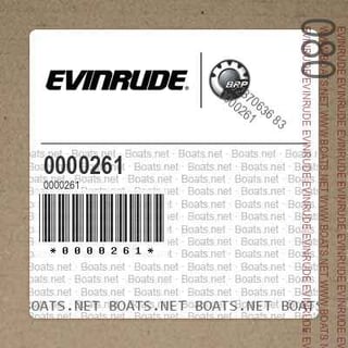EVINRUDE OEM 0000261 - 0000261 | Boats.net