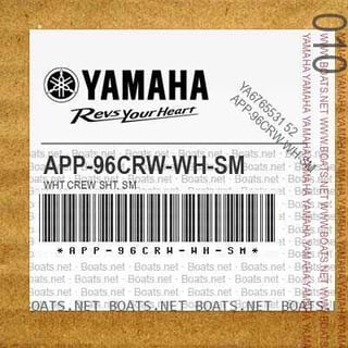 YAMAHA OEM WHT CREW SHT, SM - APP-96CRW-WH-SM | Boats.net