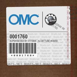 OMC OEM SUPERSEDED BY 0770806 - ALUM TUBE #08458 - 0001760 | Boats.net