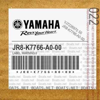 YAMAHA OEM LABEL,WARNING 6 - JR8-K7766-A0-00 | Boats.net