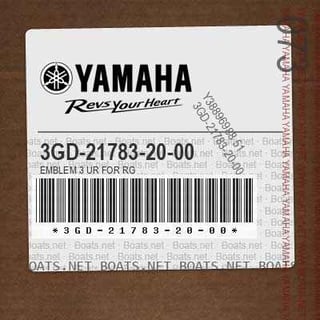 YAMAHA OEM MBLEM 3 UR FOR RG - 3GD-21783-20-00 | Boats.net