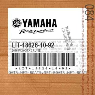 YAMAHA OEM 2016 FX HO/FX CRUISE - LIT-18626-10-92 | Boats.net