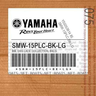 YAMAHA OEM BIB, DSG LACE COLLECTION, BKLG - SMW-15PLC-BK-LG | Boats.net