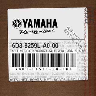 YAMAHA OEM SUPERSEDED BY 6D3-8259L-A4-00 - WIRE HARNESS ASSY 1 - 6D3-8259L-A0-00 | Boats.net