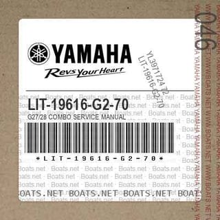 YAMAHA OEM G27/28 COMBO SERVICE MANUAL - LIT-19616-G2-70 | Boats.net