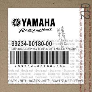 YAMAHA OEM SUPERSEDED BY 99244-00180-00 - EMBLEM, YAMAHA - 99234-00180 ...