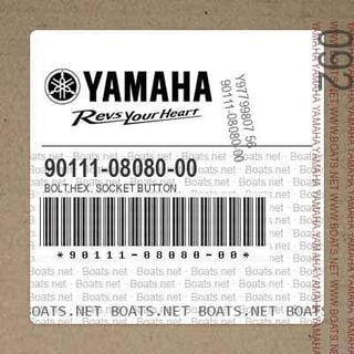 YAMAHA OEM BOLT,HEX. SOCKET BUTTON - 90111-08080-00 | Boats.net