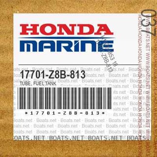 HONDA OEM TUBE, FUEL TANK - 17701-Z8B-813 | Boats.net