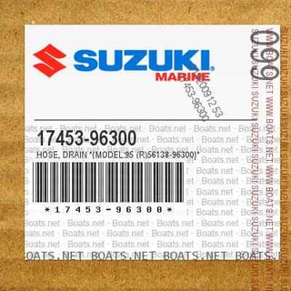 SUZUKI OEM HOSE, DRAIN *{MODEL:95 (R)56138-96300}* - 17453-96300 ...