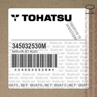 TOHATSU OEM MAIN AIR JET (#220) - 345032530M | Boats.net