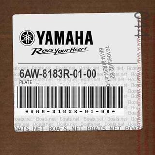 YAMAHA OEM PLATE - 6AW-8183R-01-00 | Boats.net