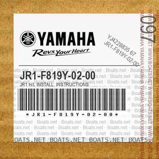 YAMAHA OEM JR1 H/L INSTALL. INSTRUCTIONS - JR1-F819Y-02-00 | Boats.net