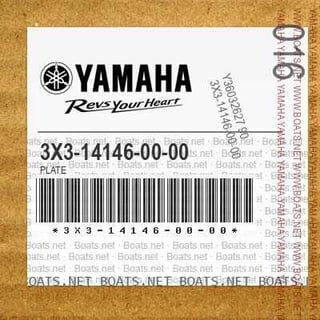 YAMAHA OEM PLATE - 3X3-14146-00-00 | Boats.net