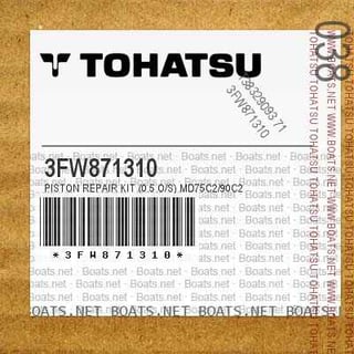 NISSAN OEM PISTON REPAIR KIT (0.5 O/S) MD75C2/90C2 - 3FW871310 | Boats.net