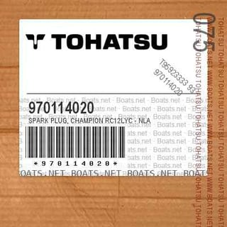 TOHATSU OEM SPARK PLUG CHAMPION RC12LYC - NLA - 970114020 | Boats.net