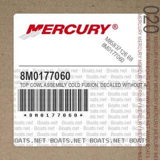 MERCURY OEM TOP COWL ASSEMBLY COLD FUSION, DECALED WITHOUT ACCENT PANEL ...