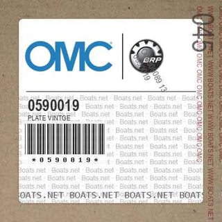 OMC OEM PLATE VINTGE - 0590019 | Boats.net