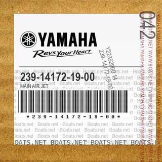 YAMAHA OEM MAIN AIR JET - 239-14172-19-00 | Boats.net