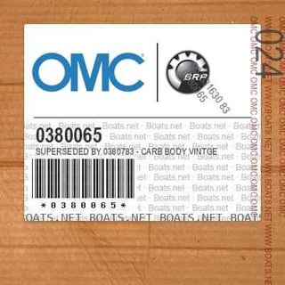 OMC OEM SUPERSEDED BY 0380783 - CARB BODY VINTGE - 0380065 | Boats.net