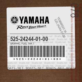 YAMAHA OEM GRAPHIC, FUEL TNK 1 - 525-24244-01-00 | Boats.net