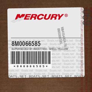 MERCURY OEM SUPERSEDED BY 8M0077493 - SHELL-YELLOW - 8M0066585 | Boats.net