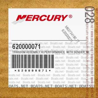 MERCURY OEM TRANSOM ASSEMBLY HI PERFORMANCE WITH SENDER; WITHOUT ...