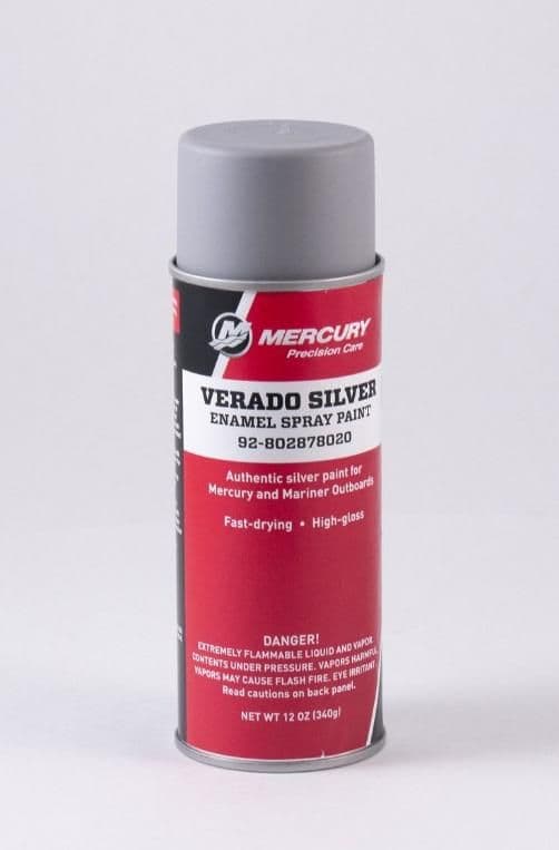 Mercury 802878020 - ENGINE SPRAY PAINT VERADO SILVER 12OZ. | Boats.net